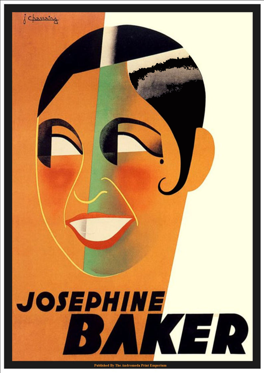 Josephine Baker Famous French Entertainer Art Deco - 1925 A2 Laminate ...