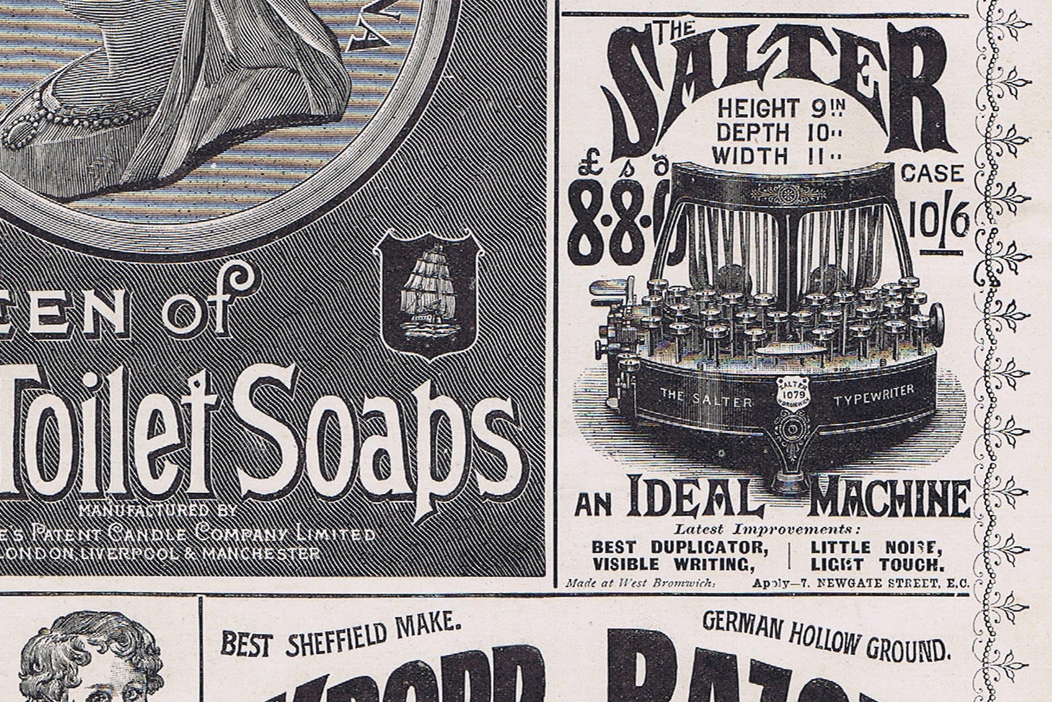 1890's Newspaper Advertisements Poster – snowgooseandlily