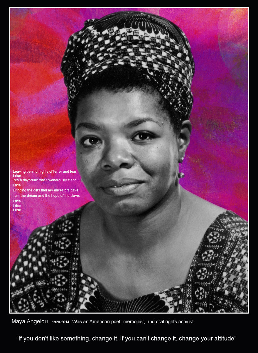 Maya Angelou - Black Icons of History - A2 Wall Art Poster ...